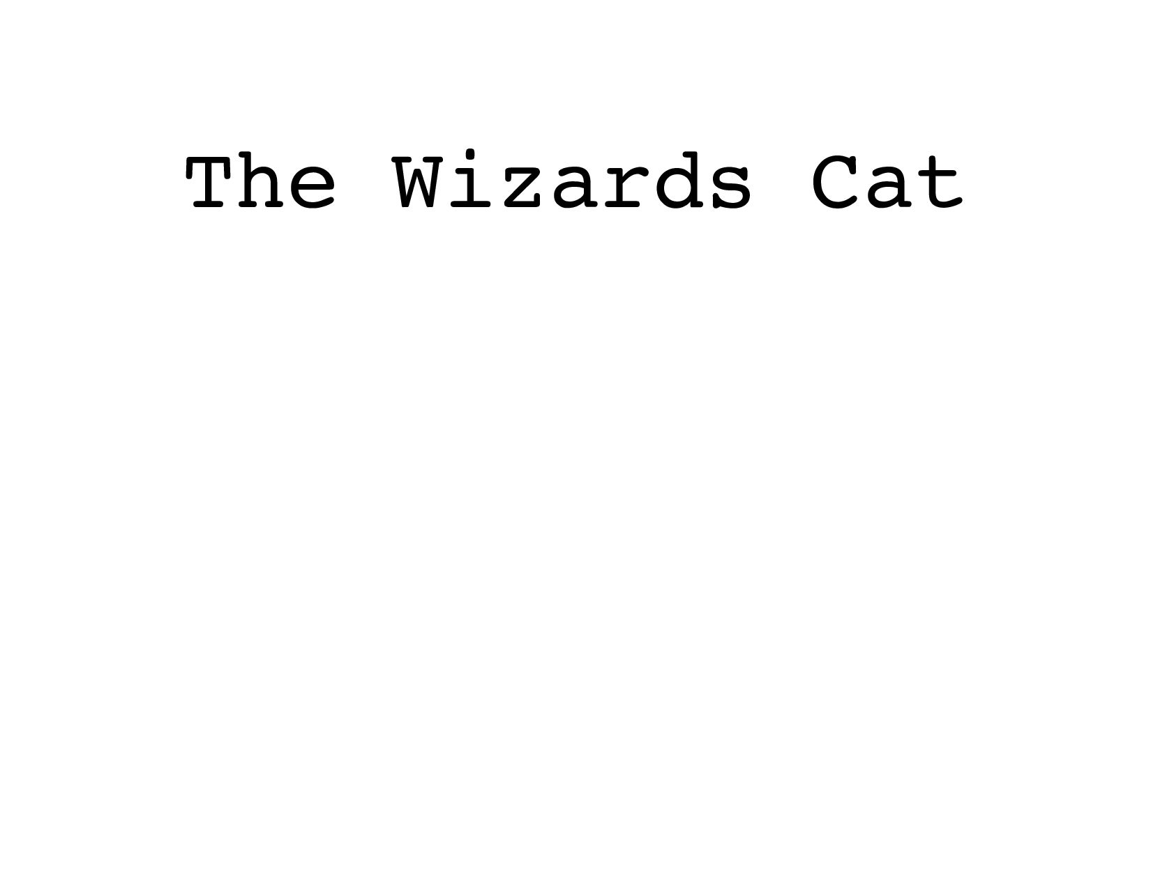 The Wizard's Cat: Full Storyboard - Speaker Deck