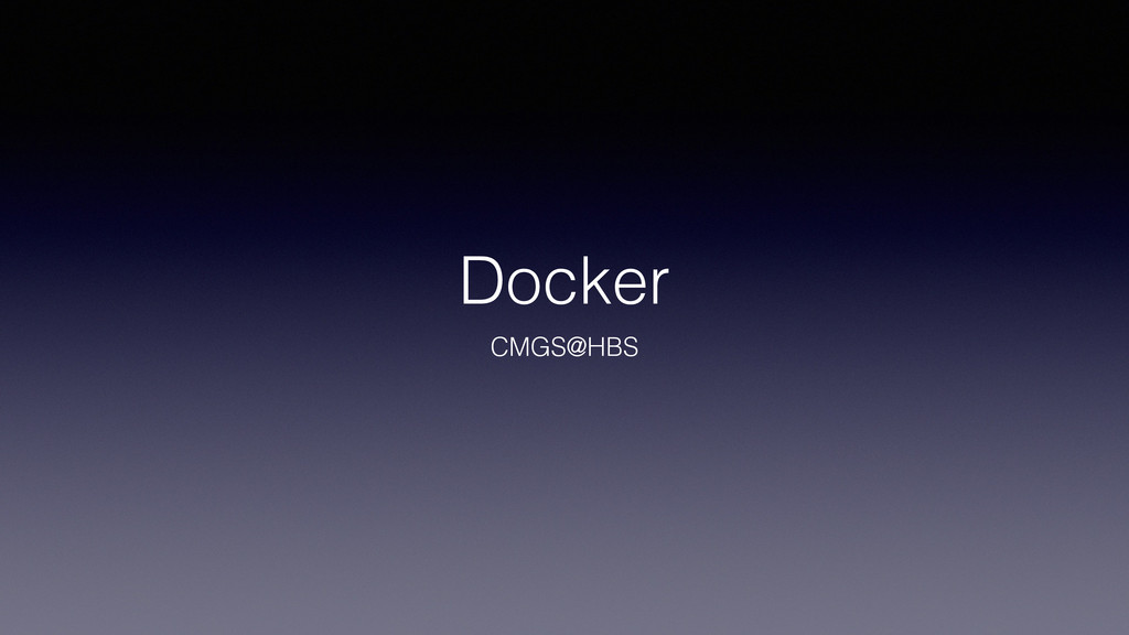 Docker Speaker Deck