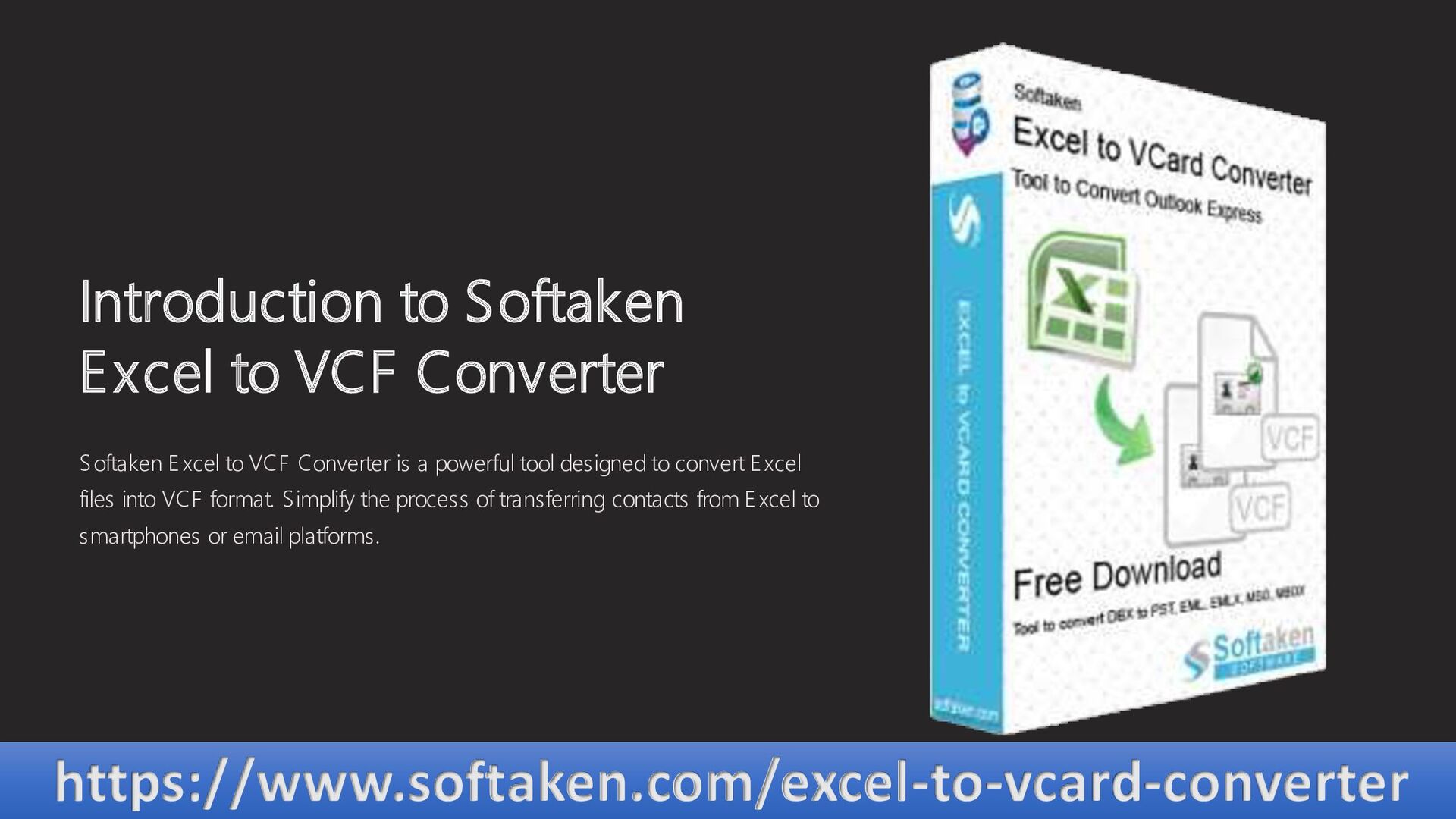 Softaken Excel to vCard Converter – Transfer Contacts Seamlessly - Speaker Deck