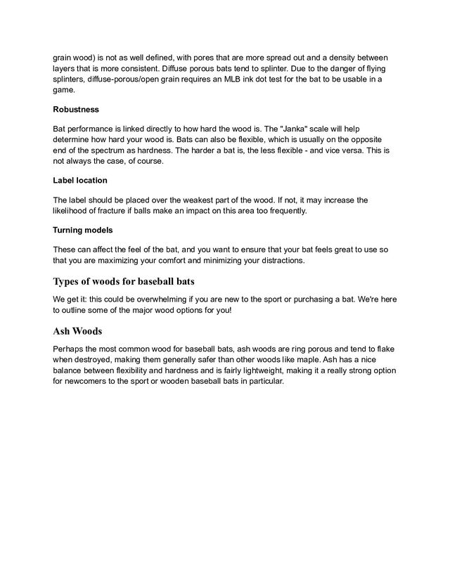 The Top 4 Woods For Baseball Bat Performance: Ultimate Guide - SPC ...