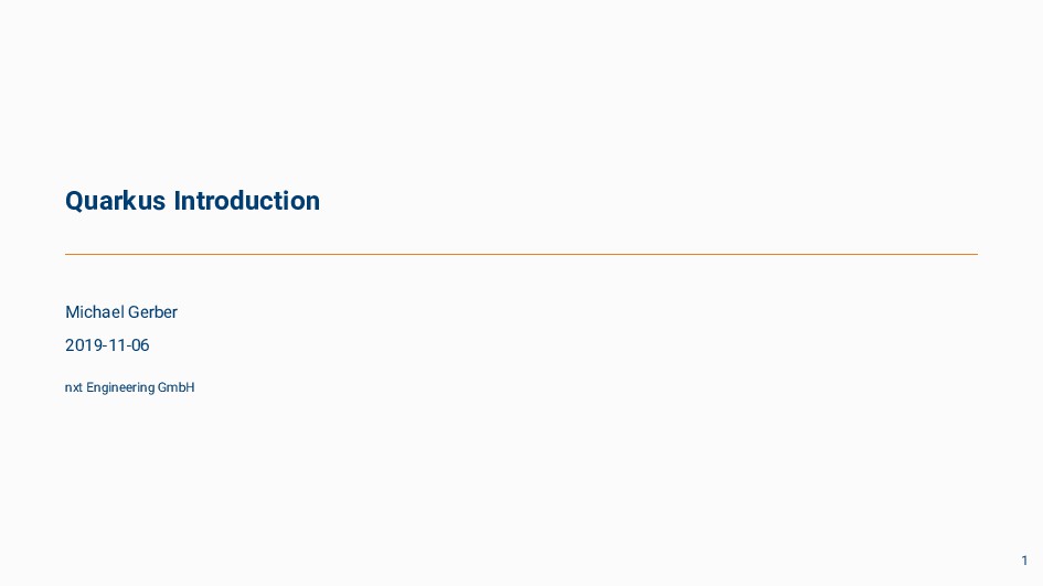 Quarkus Introduction - Speaker Deck