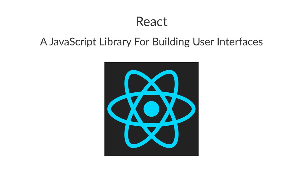 React Intro Speaker Deck
