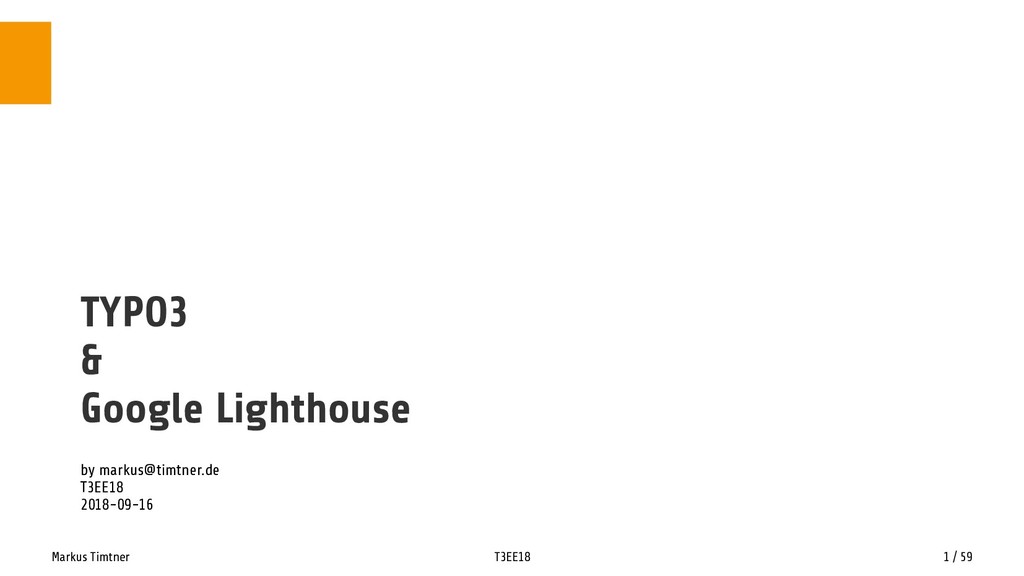 TYPO3 and Google Lighthouse - Speaker Deck