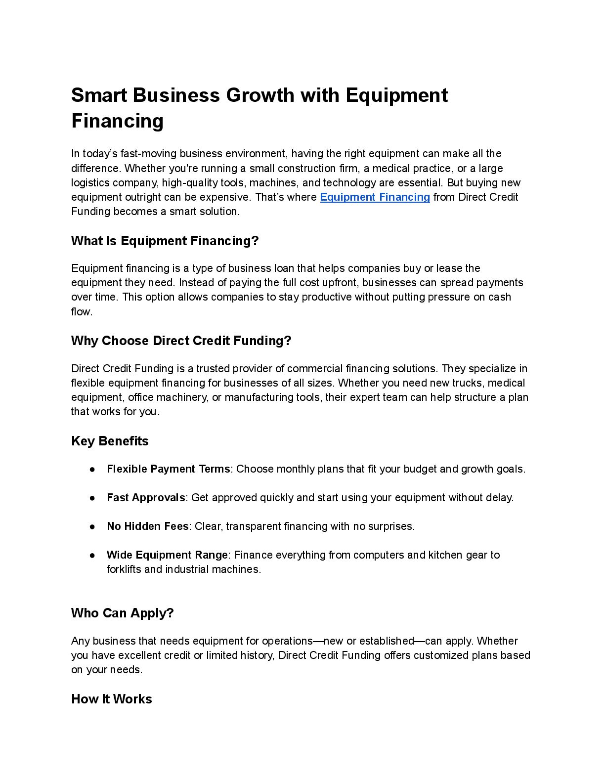 Equipment Financing - Speaker Deck