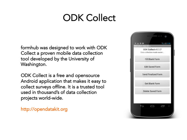 formhub: Setting up ODK Collect - Speaker Deck