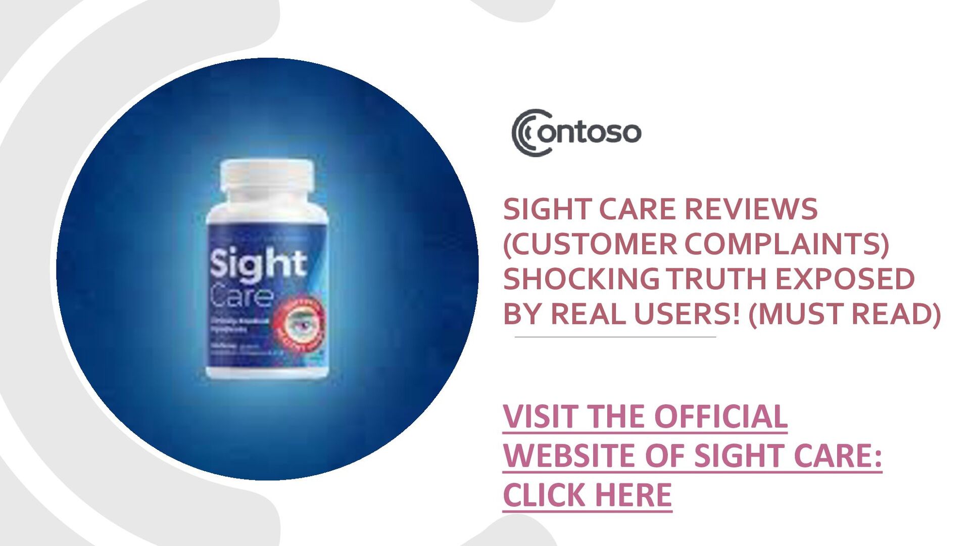 Sight Care Reviews - Speaker Deck