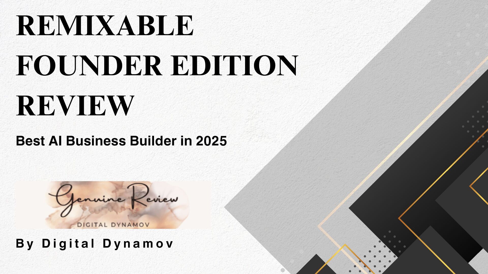 Remixable Founder Edition Review - Speaker Deck