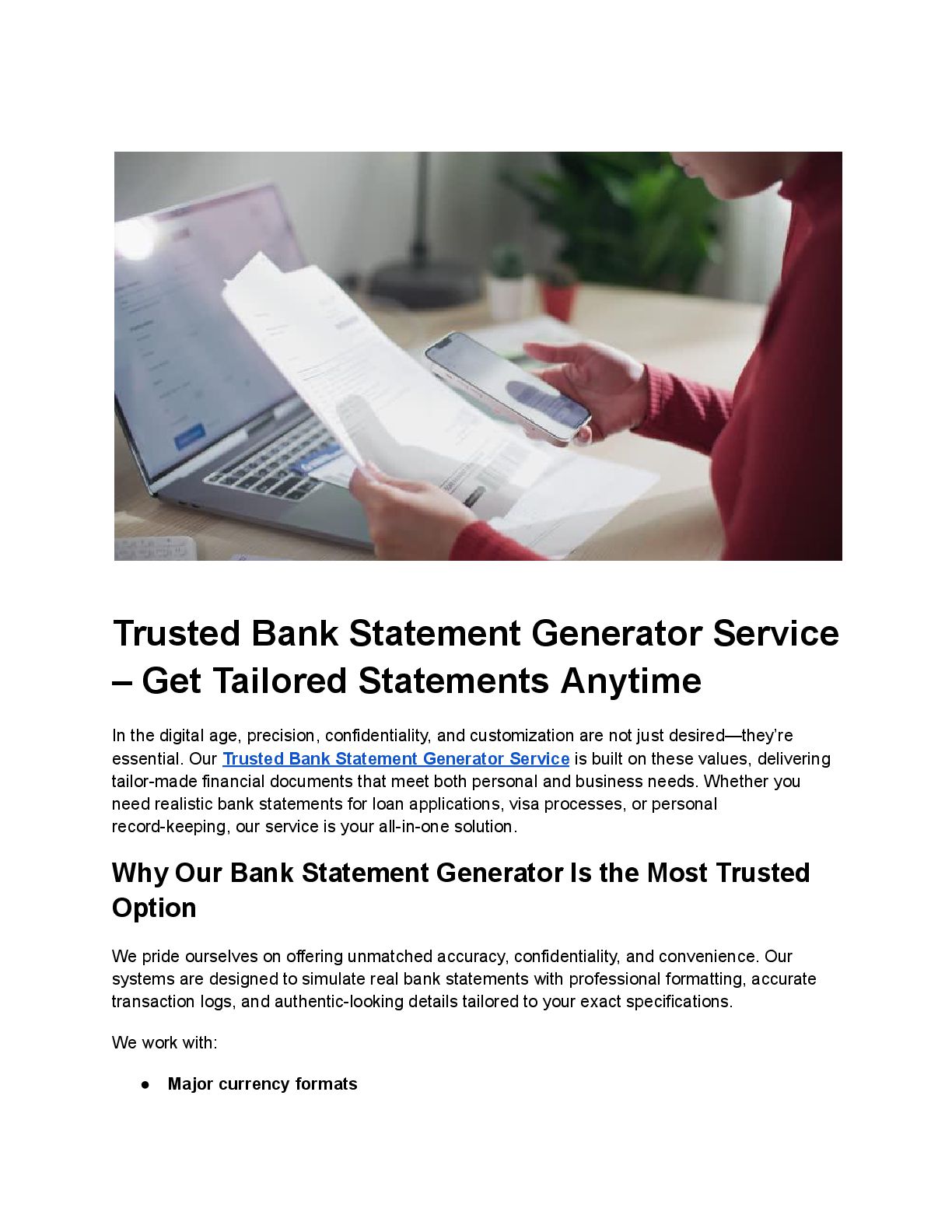 Bank Statement Generator - Speaker Deck