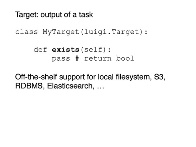 Let Luigi do the plumbing for you @ PyData London meetup - Speaker Deck
