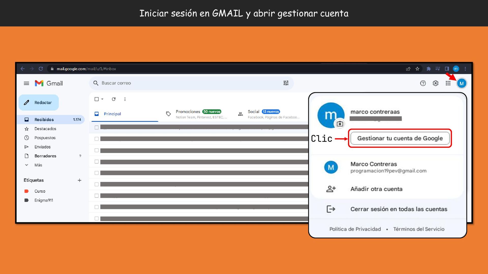 contraseña para aplicaciones gmail - Speaker Deck