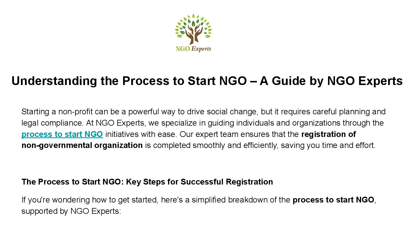 process to start ngo - Speaker Deck