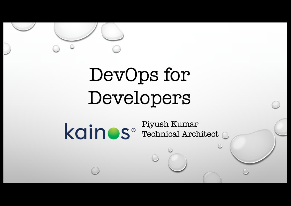Devops For Developers Speaker Deck