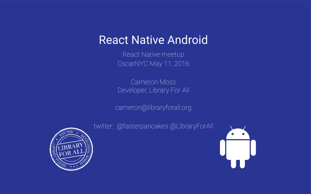 React Native Android - Speaker Deck