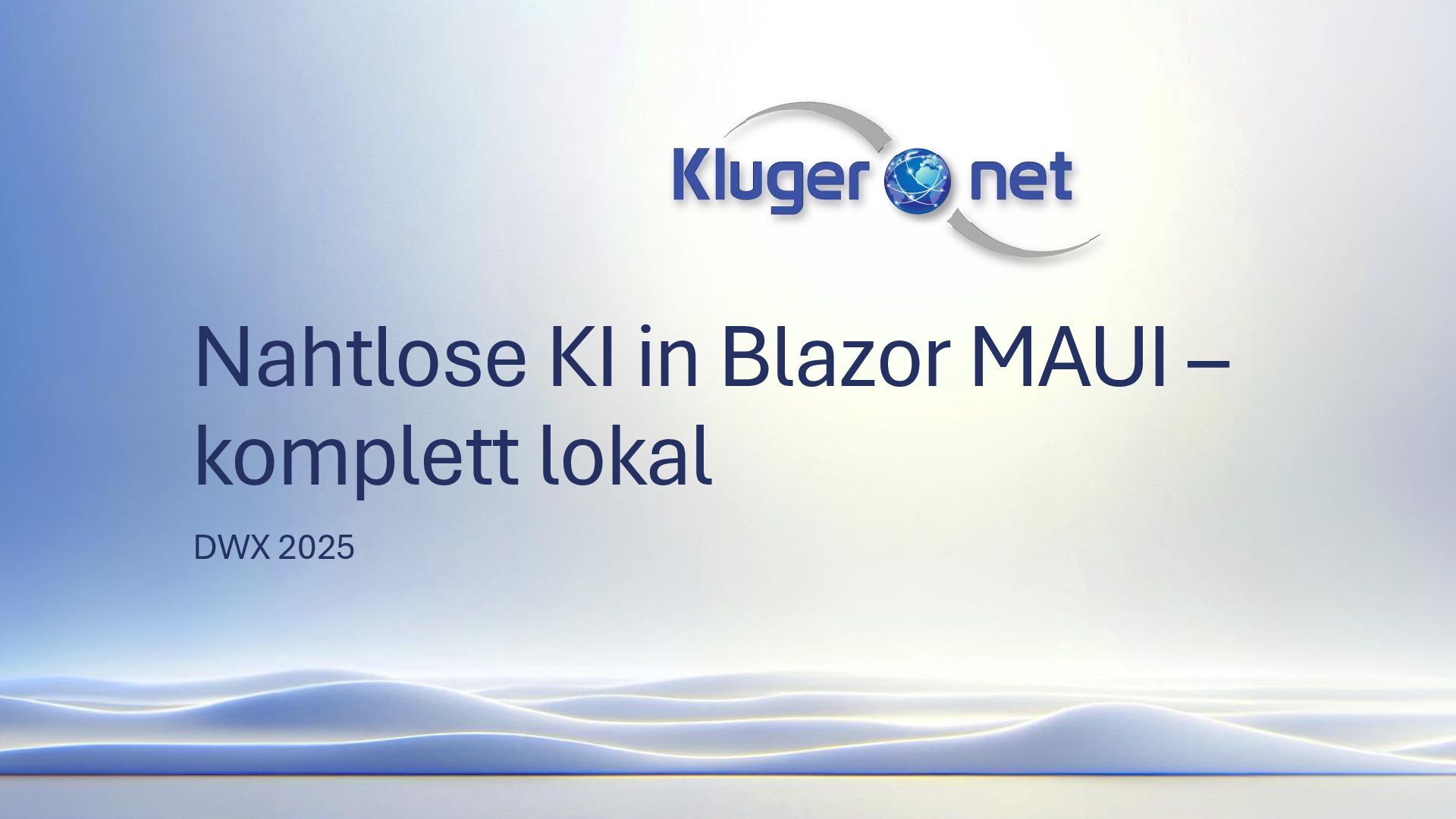 Nahtlose KI in Blazor MAUI - komplett lokal - Speaker Deck