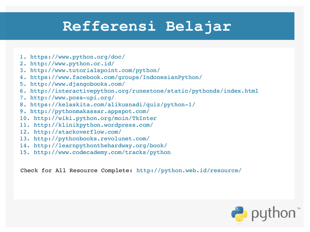Pengenalan Bahasa Pemrograman Python - Speaker Deck