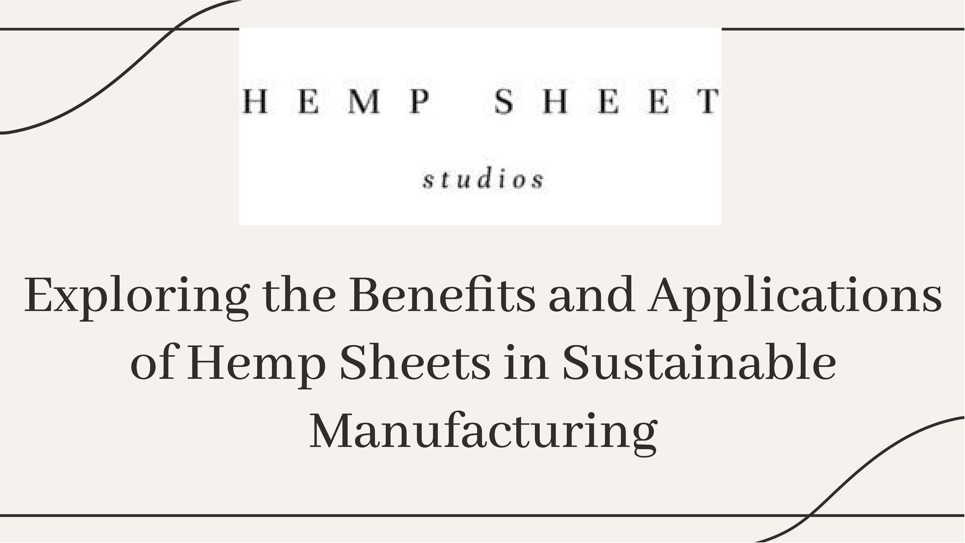 Hemp Sheets - Speaker Deck