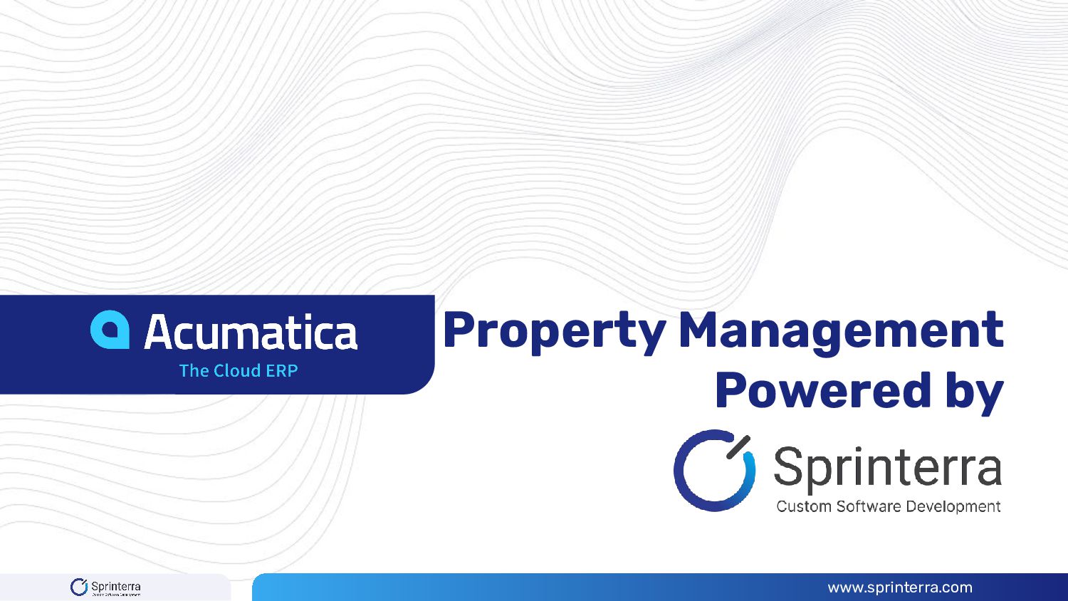 Acumatica Property Management Powered by Sprinterra - Speaker Deck