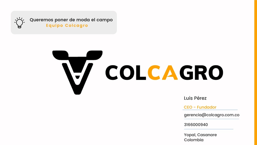 Colcagro - Speaker Deck