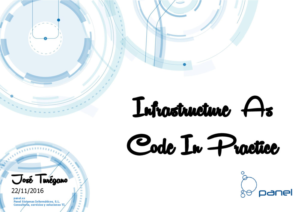 Infrastructure As Code In Practice - Speaker Deck