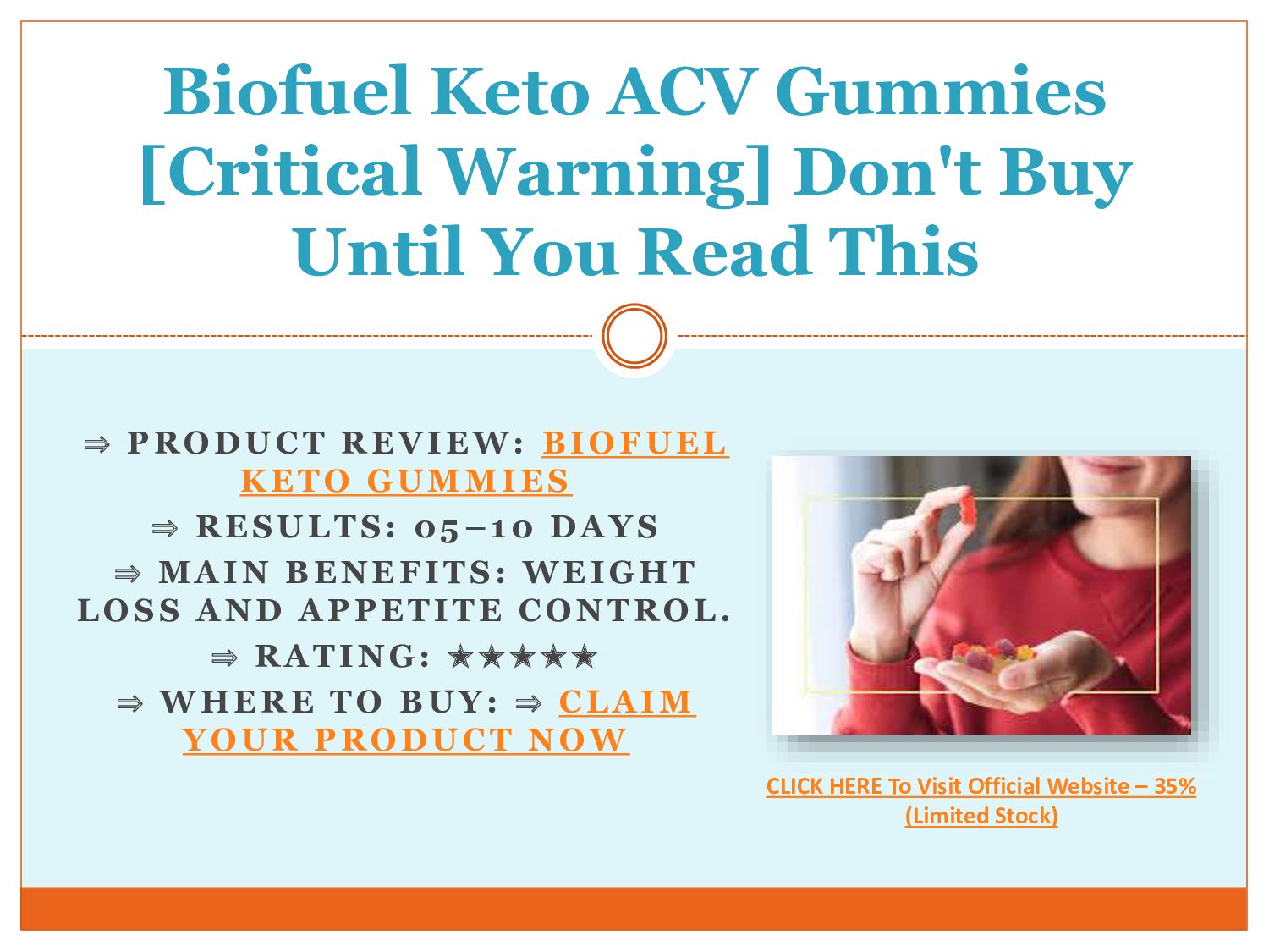 Biofuel Keto ACV Gummies [Critical Warning] Don't Buy Until You Read This - Speaker Deck