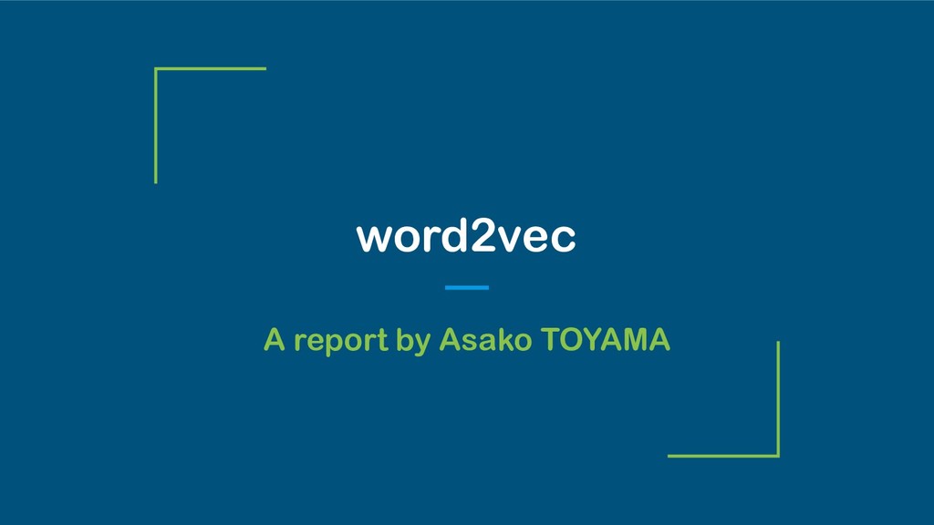 word2vec - Speaker Deck