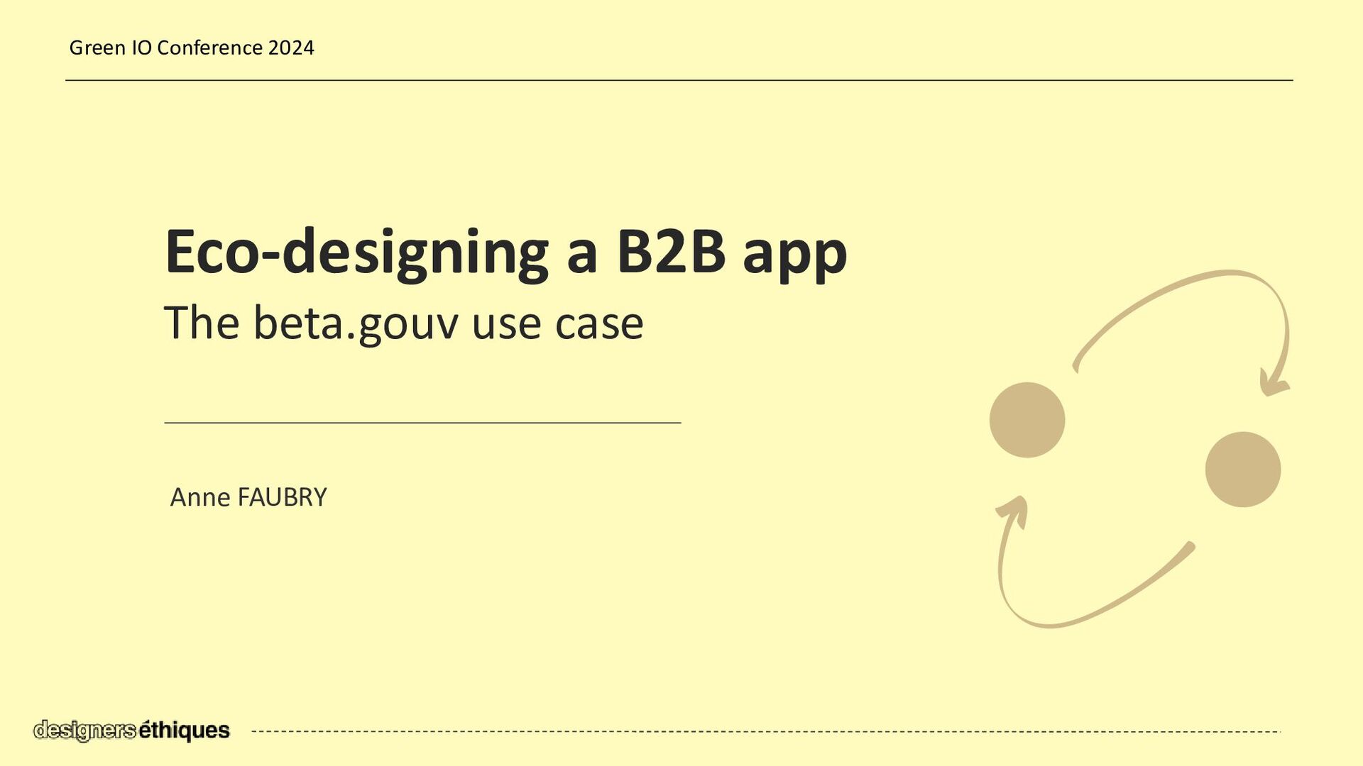 Green IO Conference at apidays Paris 2024 - Eco-Designing a B2B App : the Beta.gouv Use Case ...