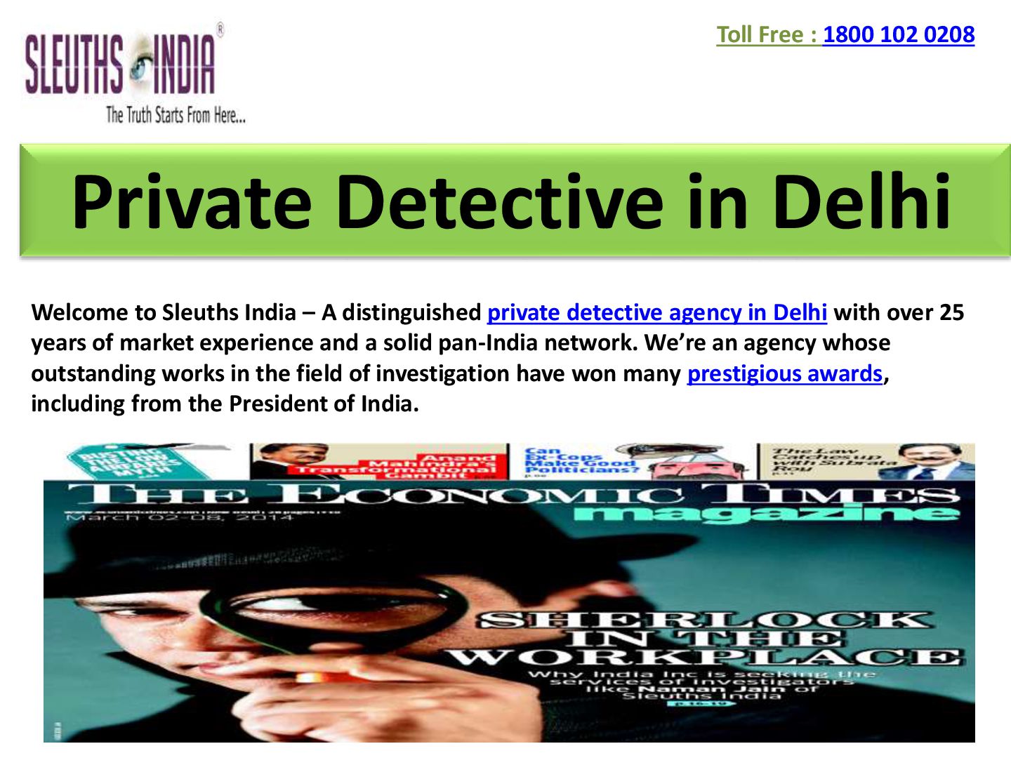 Private detective in delhi - Speaker Deck