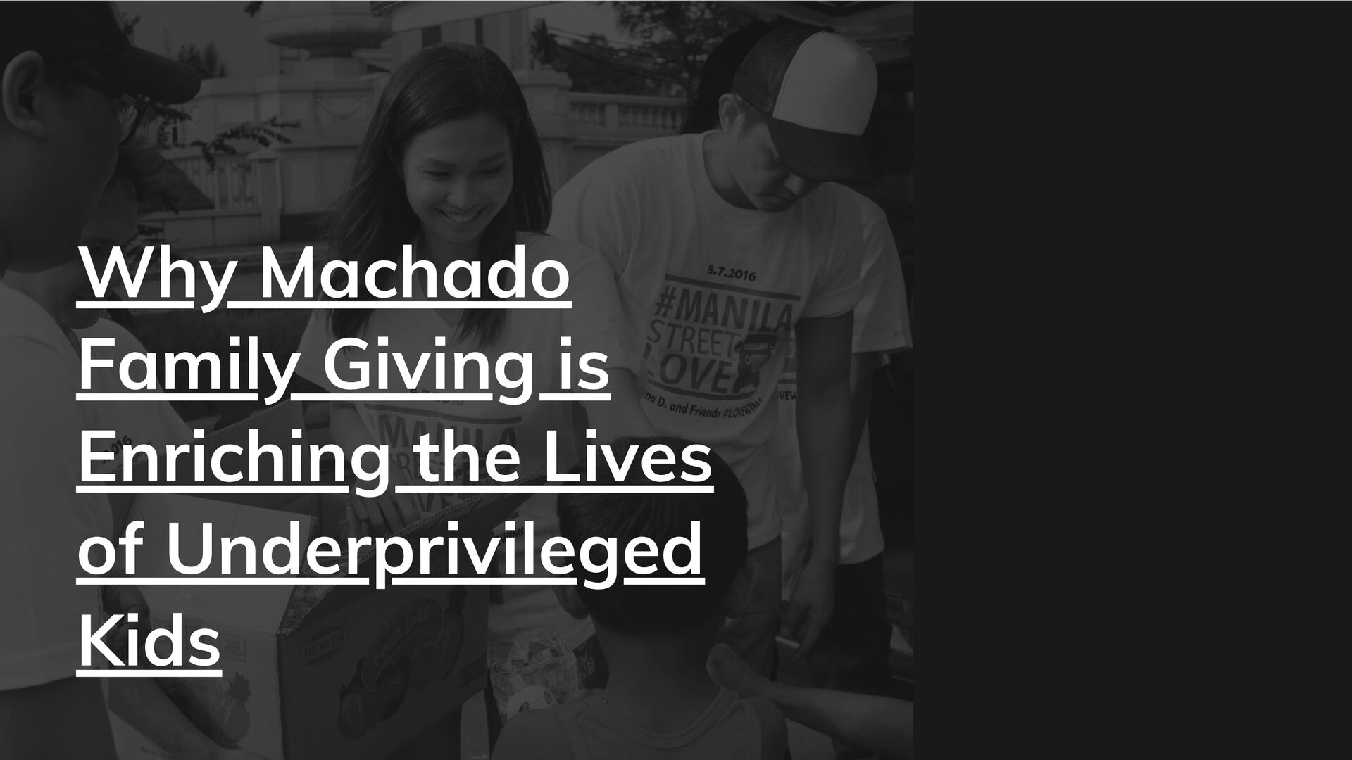 Why Machado Family Giving is Enriching the Lives of Underprivileged ...