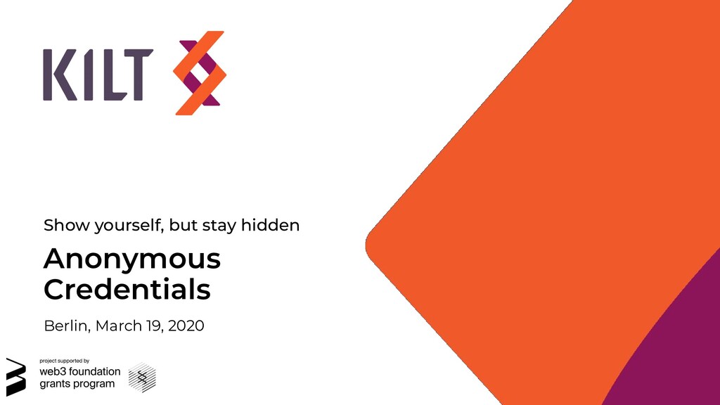 Anonymous Credentials - Speaker Deck