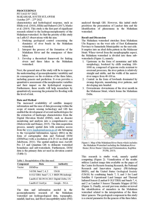A LandSAT-driven approach to describe meander stream phenomenon in ...