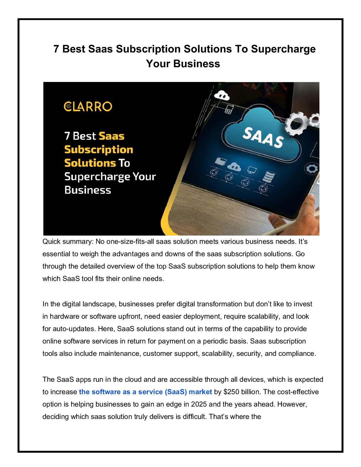 7 Best Saas Subscription Solutions To Supercharge Your Business ...