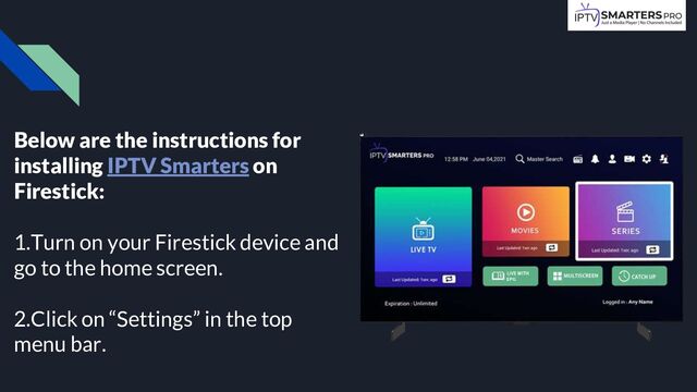 Instructions for Installing IPTV Smarters Pro on Fire TV Stick ...