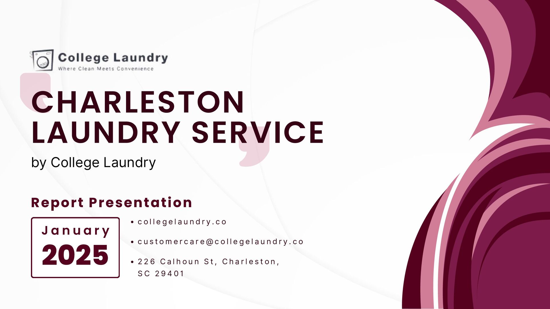 Charleston Laundry Service – A Modern Laundry Solution by College Laundry - Speaker Deck