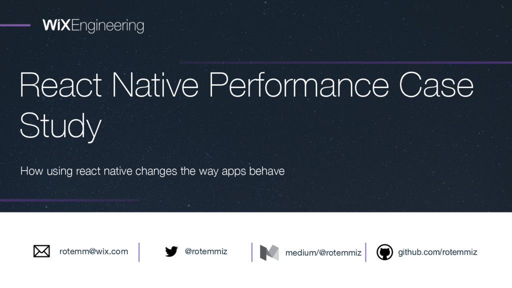 React Native Performance Case study - Speaker Deck