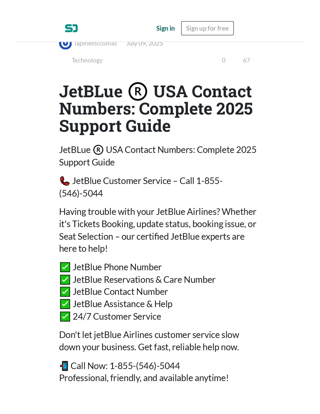 JetBLue ®️ USA Contact Numbers: Complete 2025 Support Guide - Speaker Deck