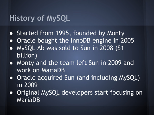 MariaDB OverView - Speaker Deck