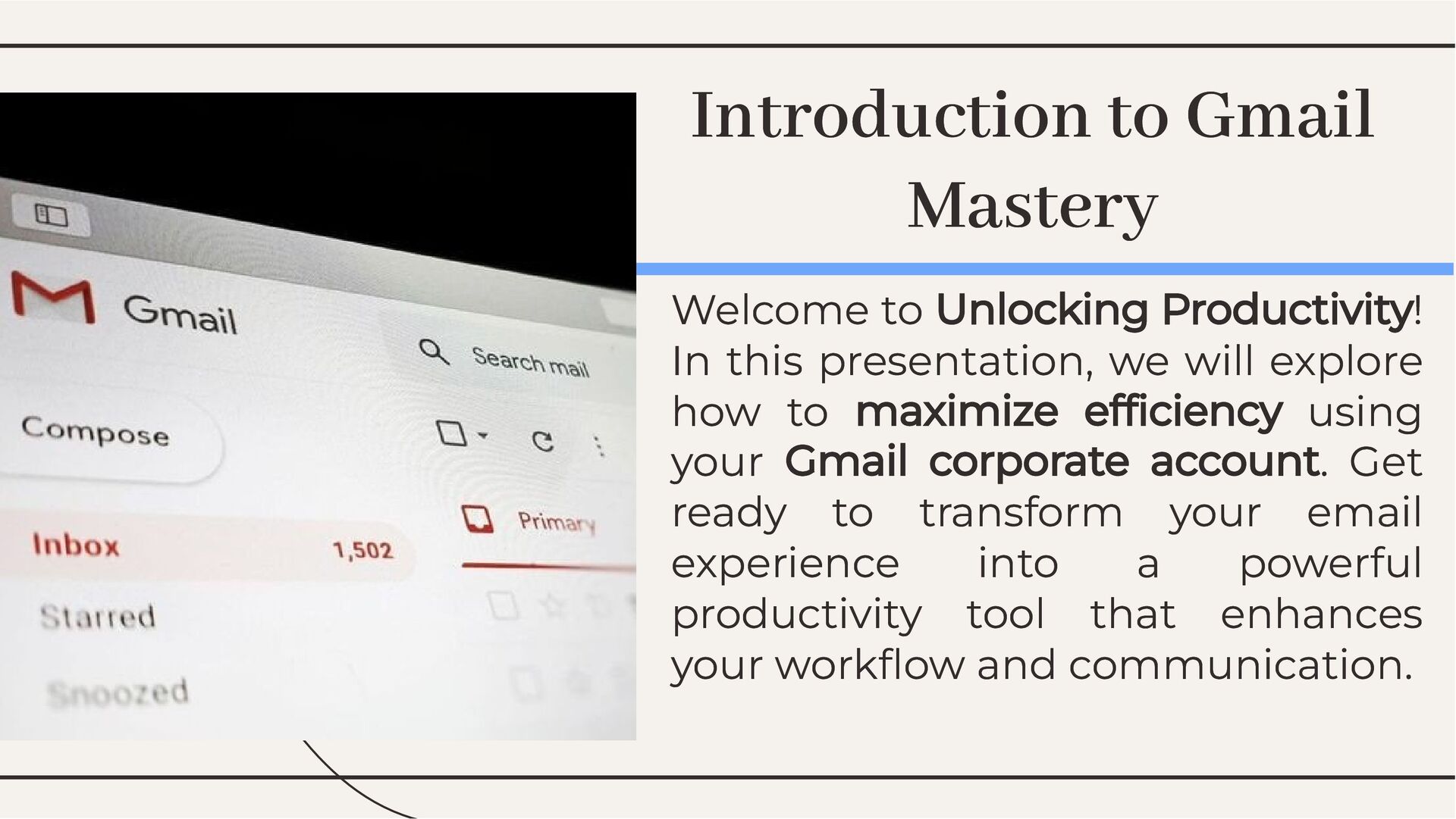 Gmail Corporate Account - Speaker Deck