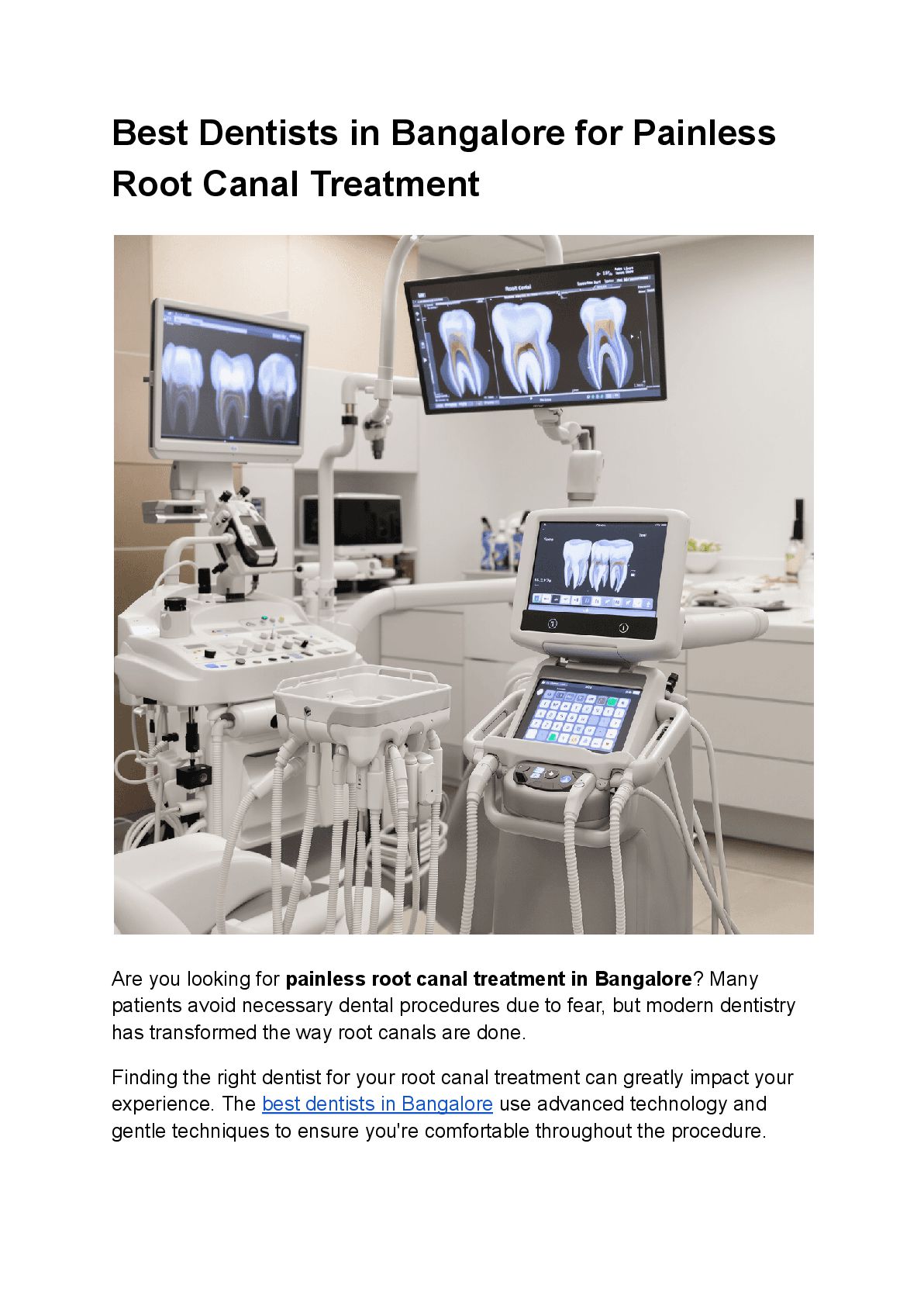 Best Dentists in Bangalore for Painless Root Canal Treatment - Speaker Deck