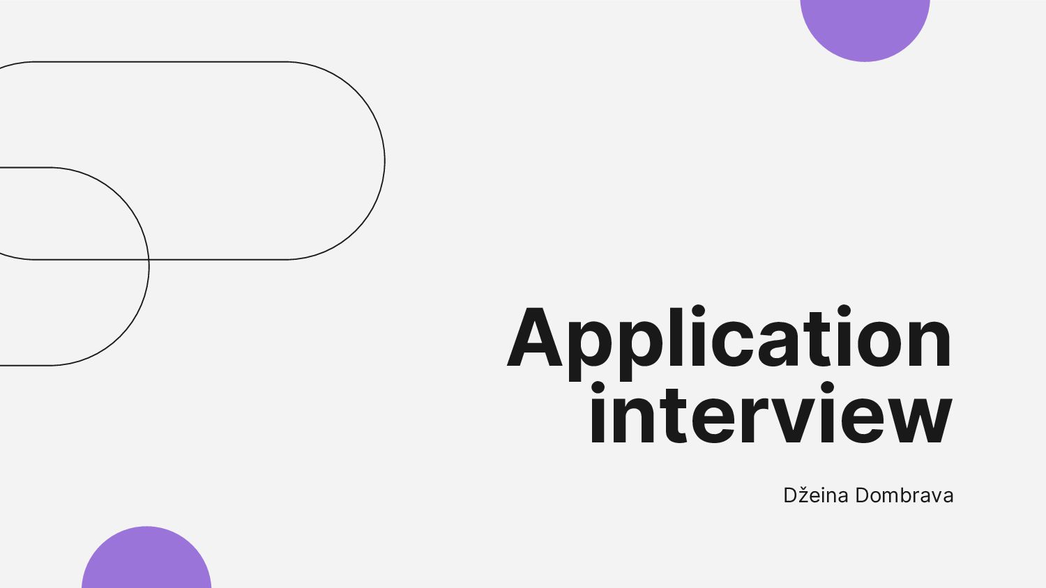 Interview for SSI program - Speaker Deck