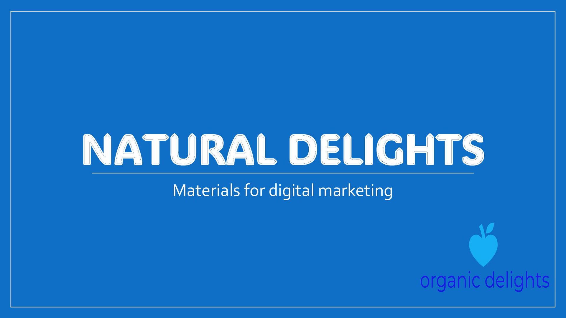 Digital Marketing materials - Speaker Deck