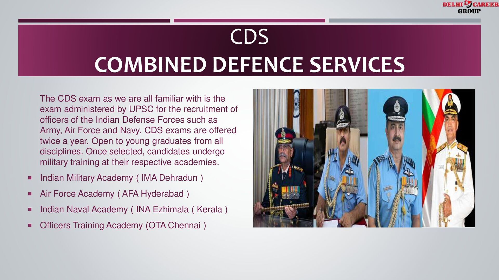 Delhi Career Group- CDS - Speaker Deck