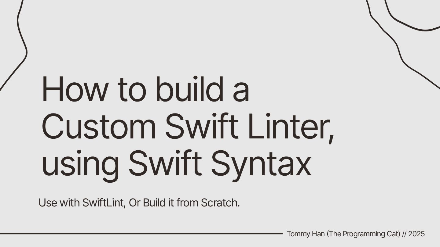 How to Build a Custom Linter, Using SwiftSyntax - Speaker Deck