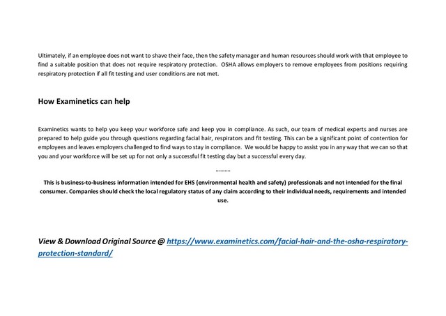 Facial Hair and the OSHA Respiratory Protection Standard - Speaker Deck