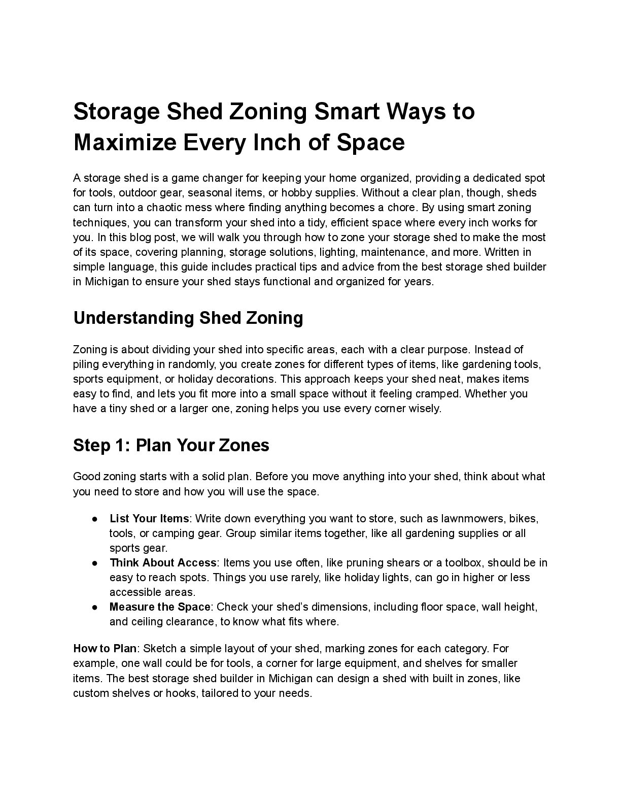 Smart Shed Organization, How to Use Every Inch of Space? - Speaker Deck