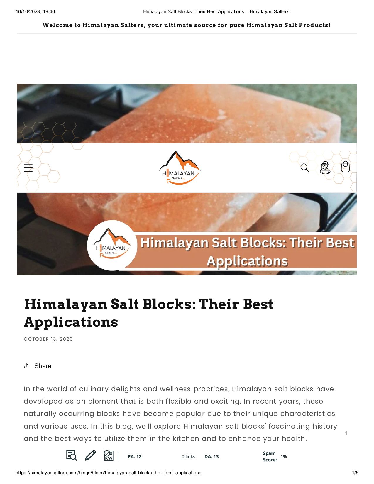 Himalayan Salt Blocks: Their Best Applications - Speaker Deck