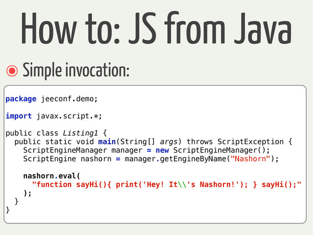 Nashorn The New Javascript Engine For Jvm Speaker Deck