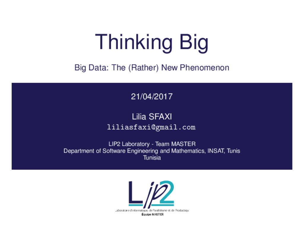 Thinking Big - Detailed - Speaker Deck
