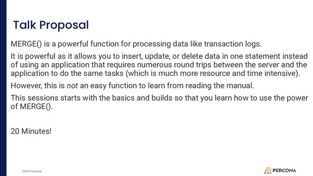 Merge A Quick Introduction Postgresql Nyc 2023 Speaker Deck