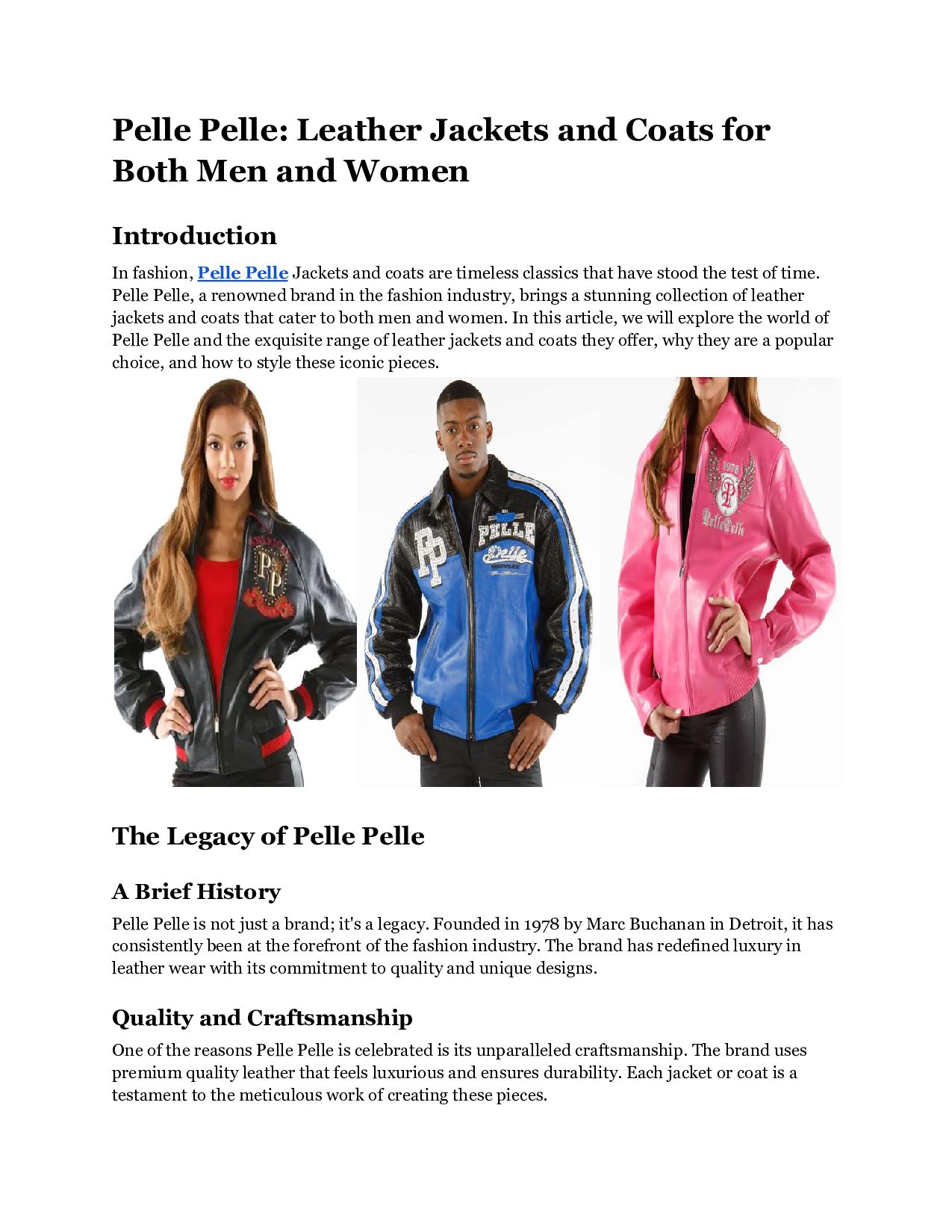 Pelle_Pelle_Leather_Jackets_and_Coats_for_Both_Men_and_Women.pdf - Speaker Deck