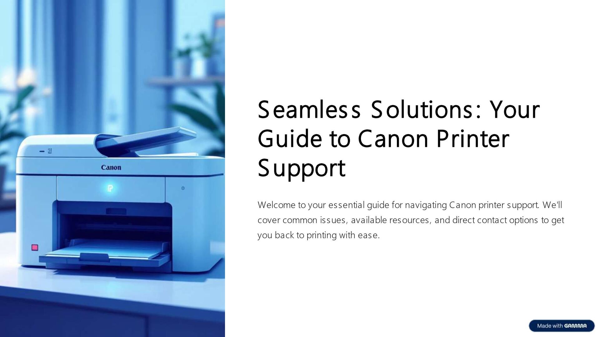 Canon Printer Support Number – Fix Errors with Expert Help - Speaker Deck